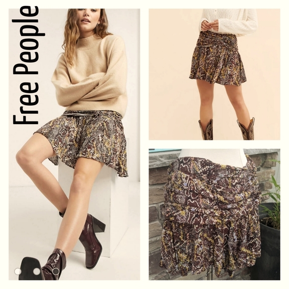 Free People | Skirts | Fp Saturday Sun Mini Skirt | Poshmark